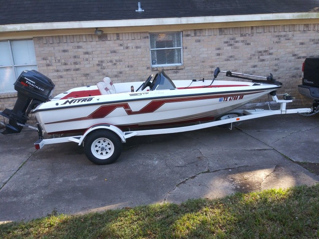 1995 Nitro Bass Boat 160TF Rick Clunn Edition w/ a 1995 60hp Mariner ...