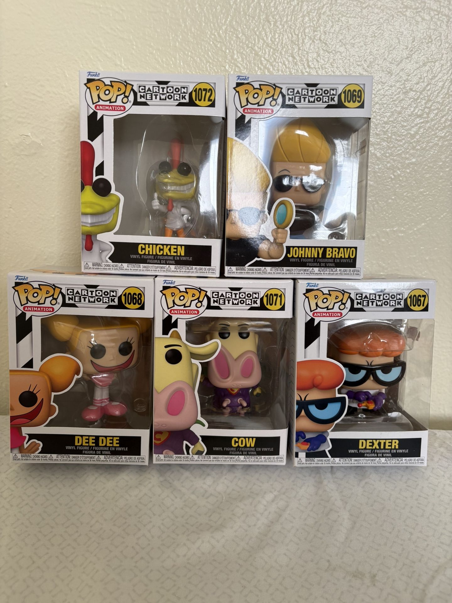 Adult Owned Cartoon Network Funko Pops Chicken & Cow Dexter Dee Dee ...
