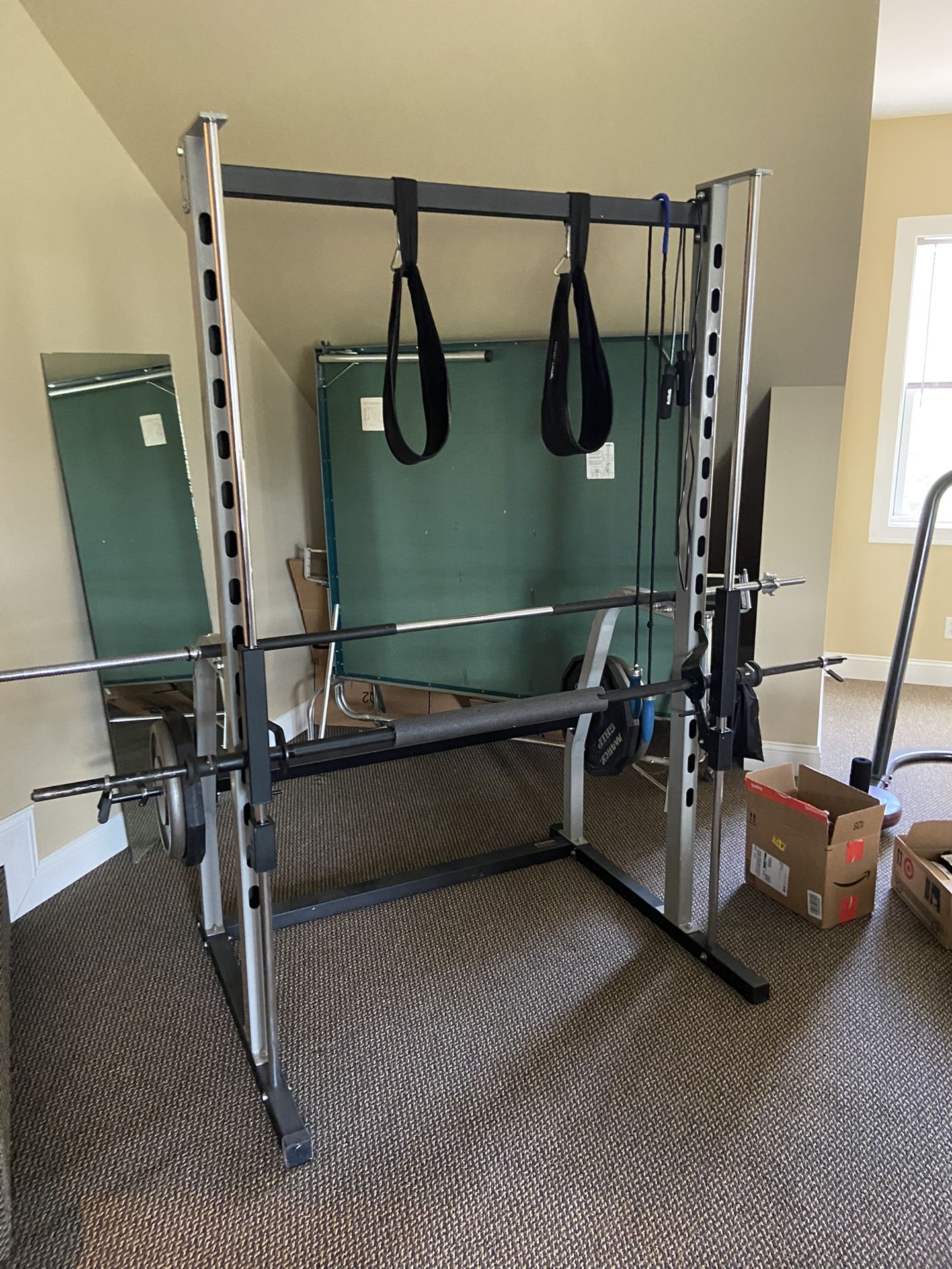 Smith Machine Cage With Guide Rails for Sale in Bolton, CT - OfferUp