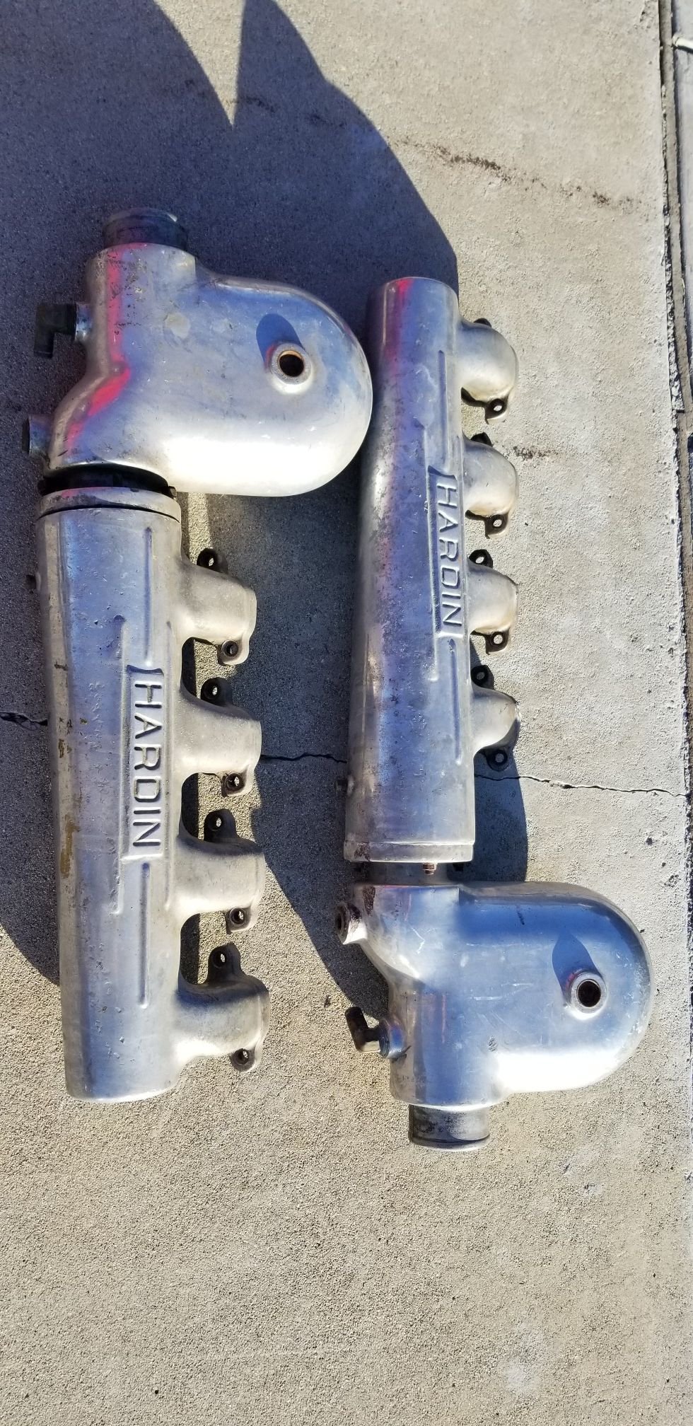 Jet boat Hardin marine bbc 454 exhaust manifolds first 125.00 owns em ...