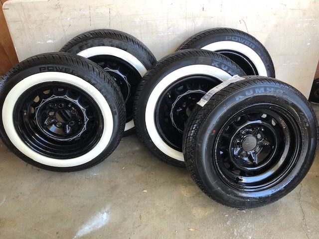 5 Original artillery 15 inch rims with Kumo brand new tires rims have ...