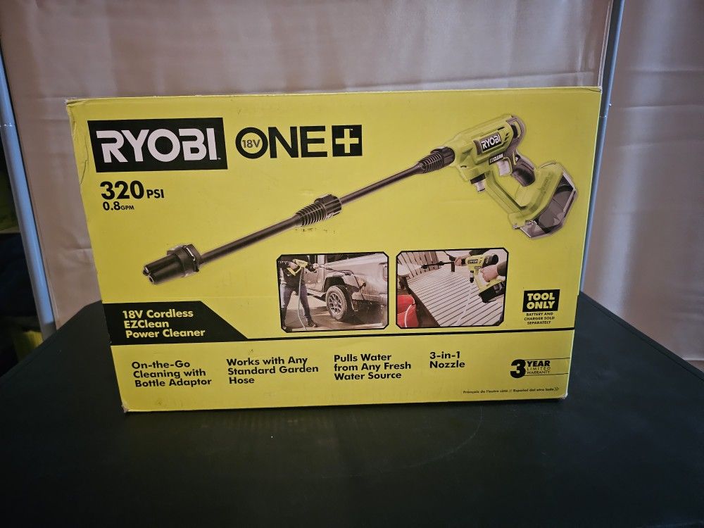 Ryobi ONE+ 18V EZClean 320 PSI 0.8 GPM Cordless Cold Water Power ...