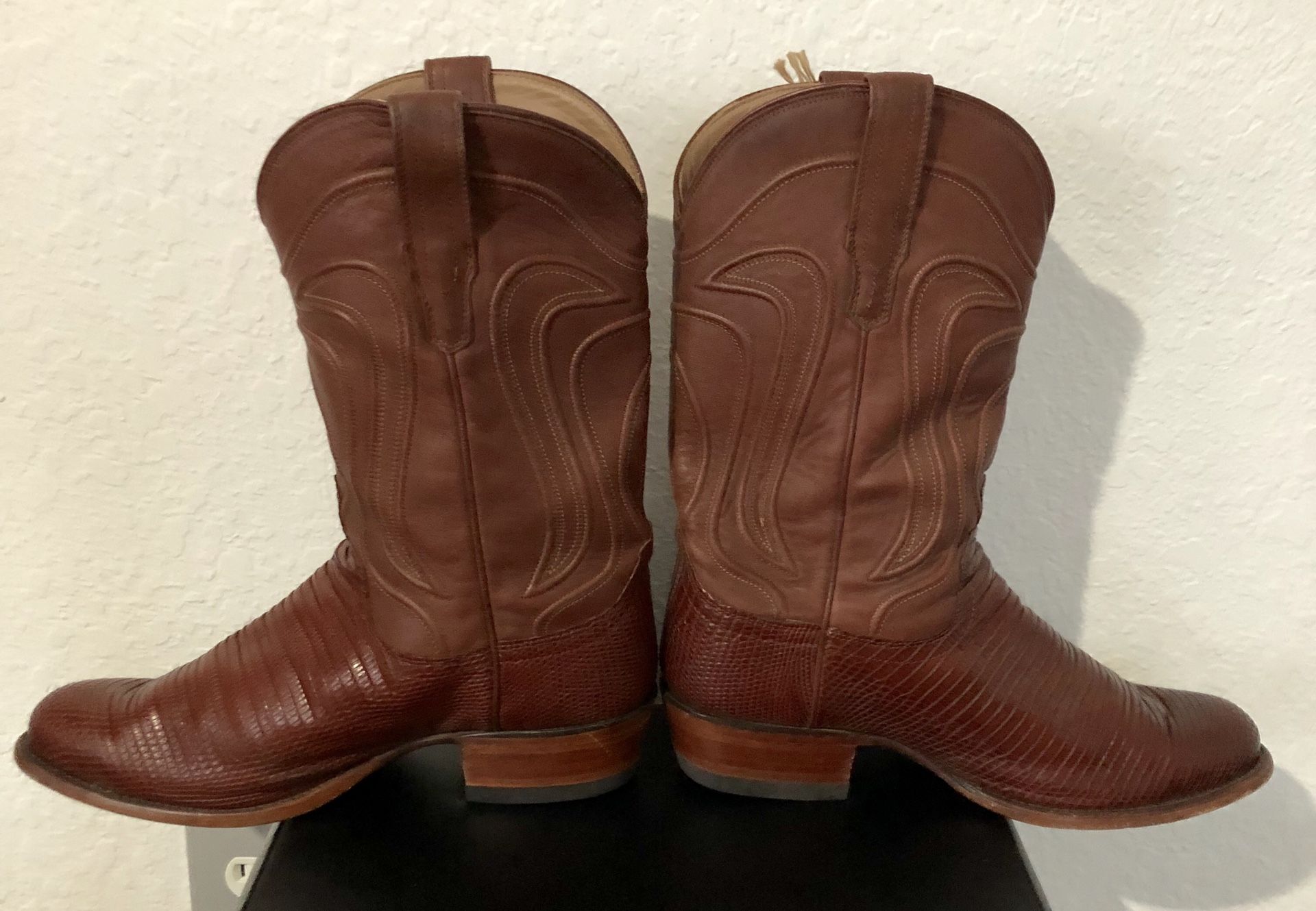 Tecovas Men’s “The Nolan” Bourbon Brown Lizard Cowboy Boots Size 10.5 ...
