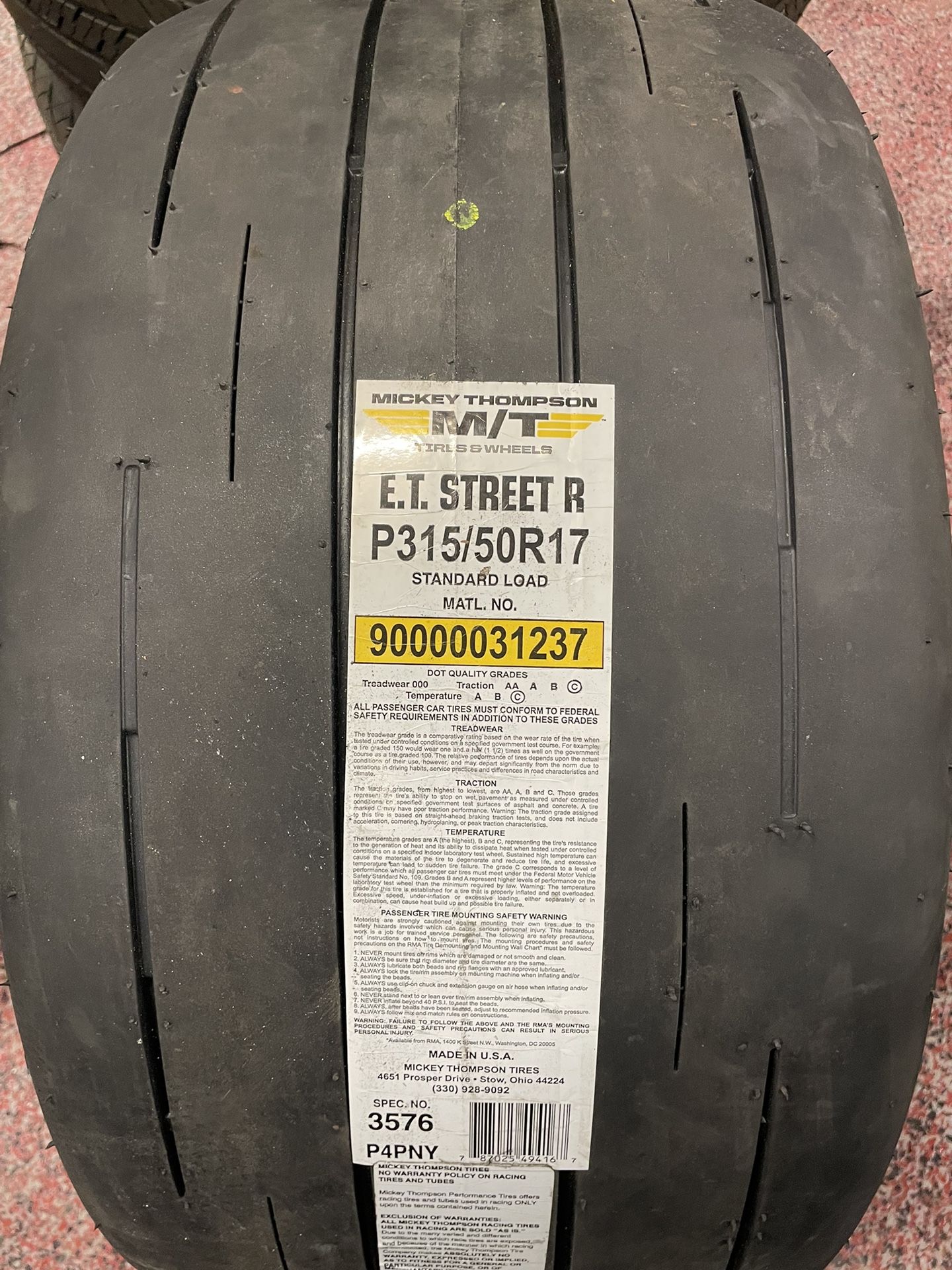 MICKEY THOMPSON STREET R 315/50R17 $430 Each New 315/50/17 DRAG RAIDIALS 315/50R/17 for Sale in ...