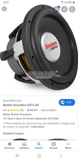 Acoustics G5 Boston G5 12 Subwoofer Boston G1 12 Subwoofer FS Boston ...