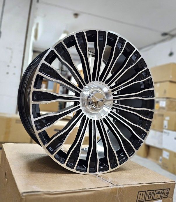 Mercedes Benz Wheels Rims 22" staggered maybach style bolt 5x112 gle ...