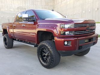 Red Duramax Lifted
