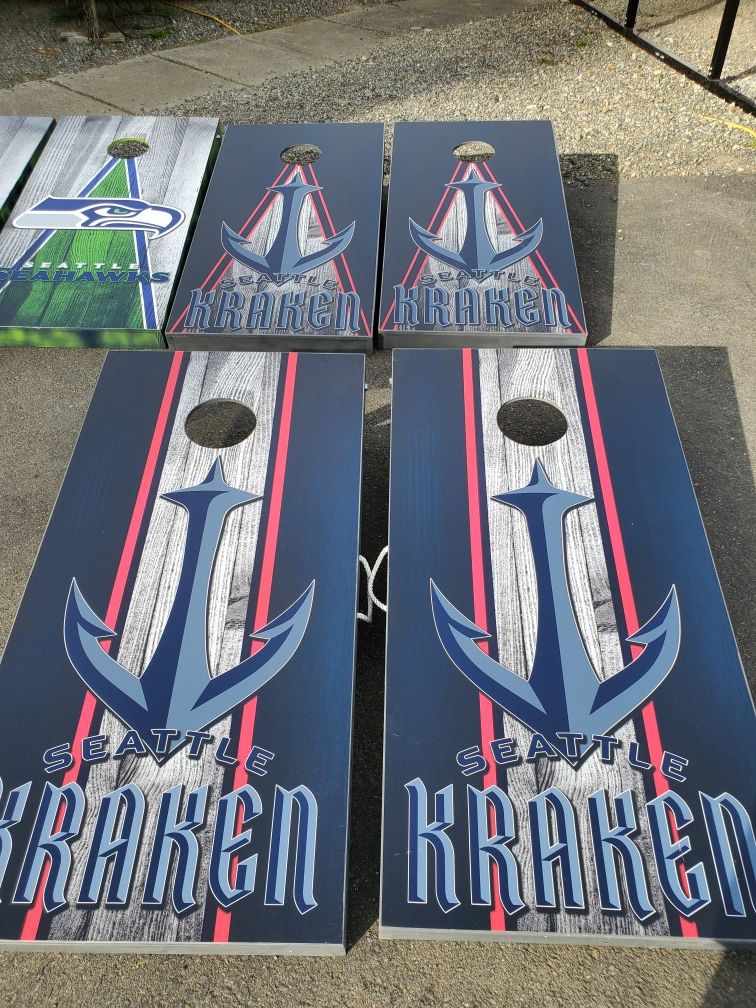 Seattle Seahawks, Kraken Cornhole Games for Sale in Puyallup, WA - OfferUp