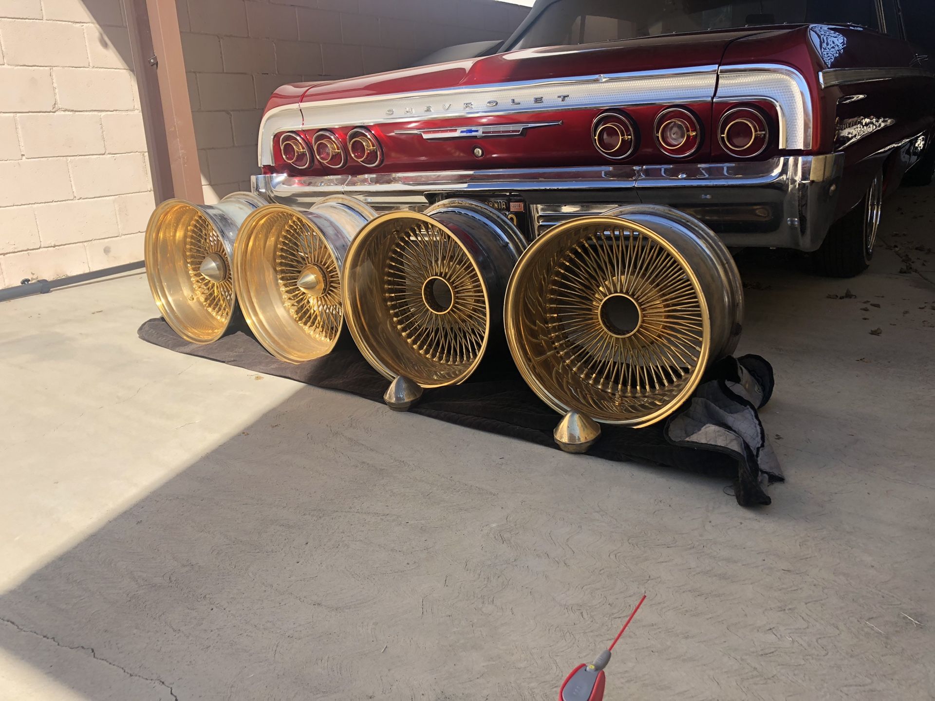 1996 Dayton’s 17x9 wire wheels all 24k gold original factory. My old ...