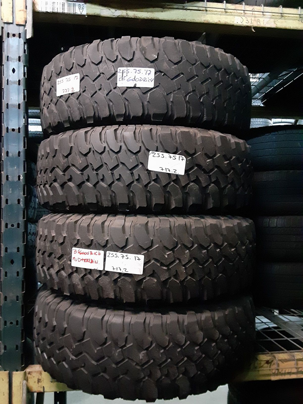 LT255/75R17 BF GOODRICH MUD TERRAIN M/T 255/75R17 MATCHING FULL SET ...