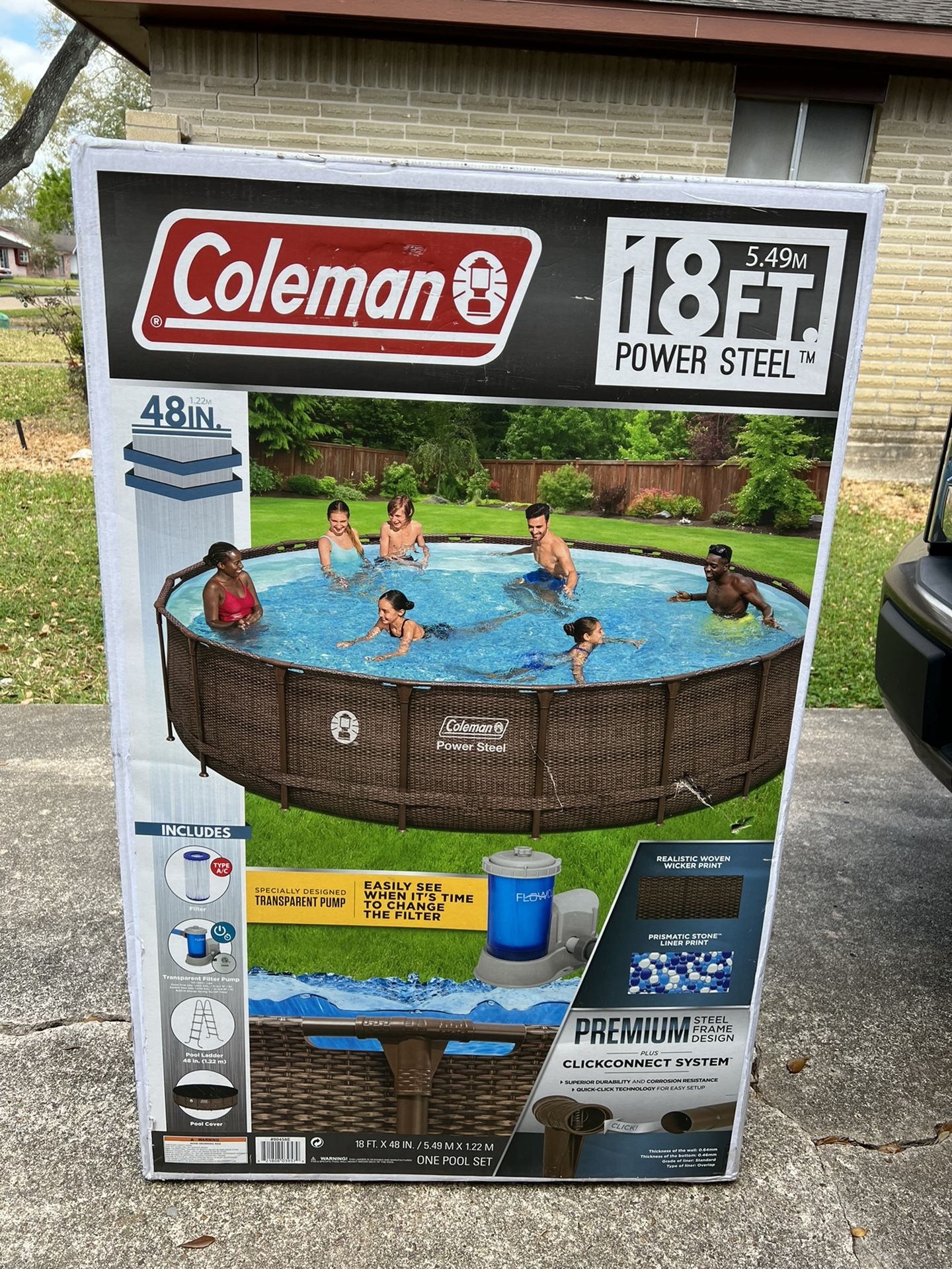 Coleman 18x48 Power Steel Round Above Ground Pool( With Pump) for Sale ...