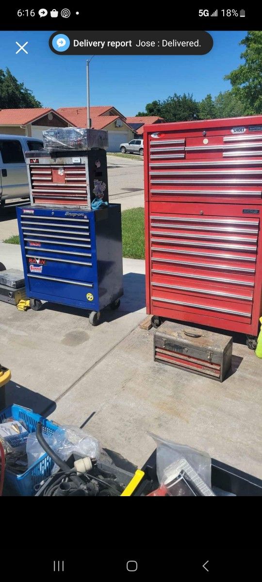 Blue Snap On Toolbox Red Matco Toolbox for Sale in Palmdale, CA - OfferUp