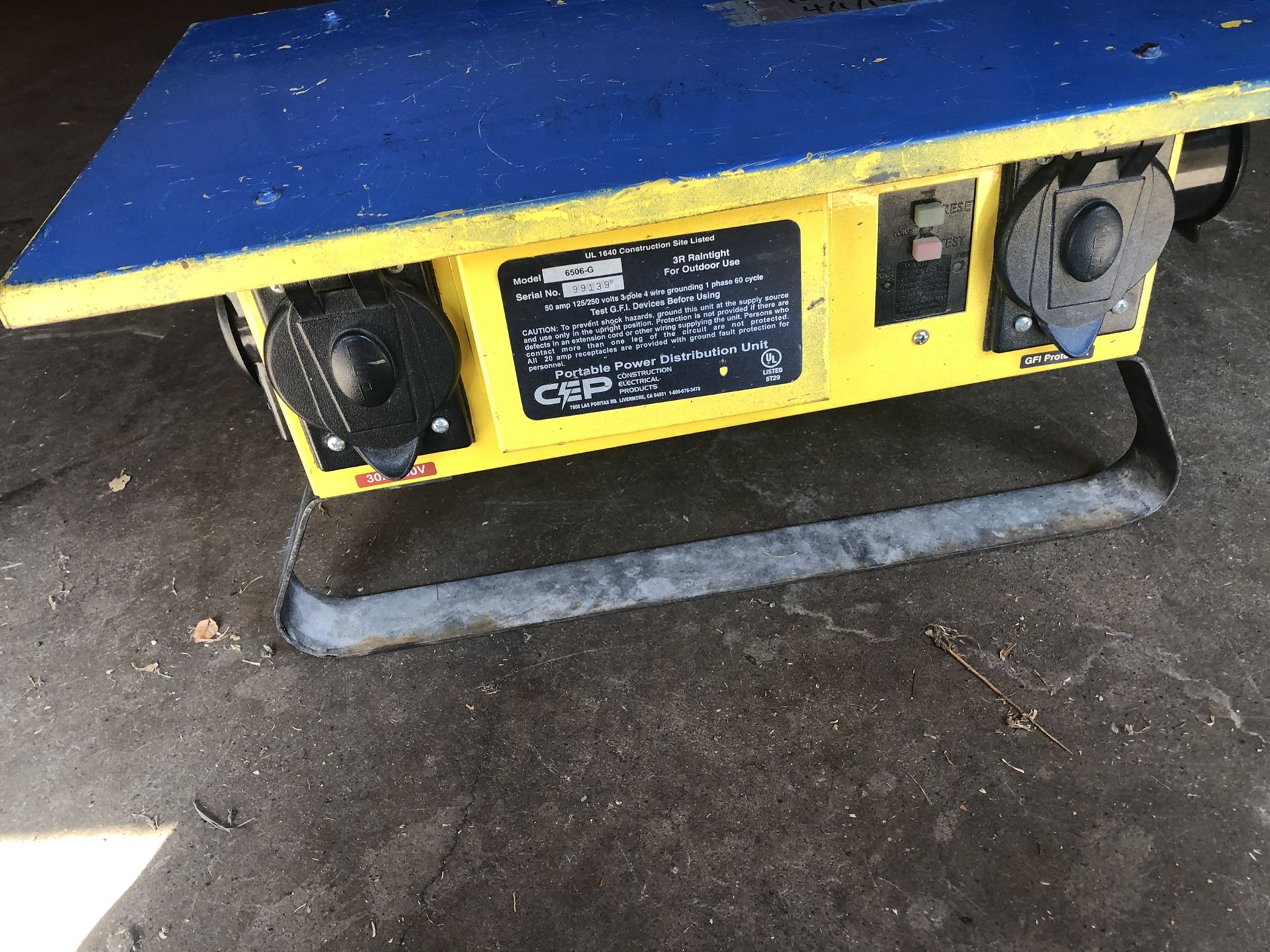 CEP Job site spider box construction power distribution unit 6506-G for ...