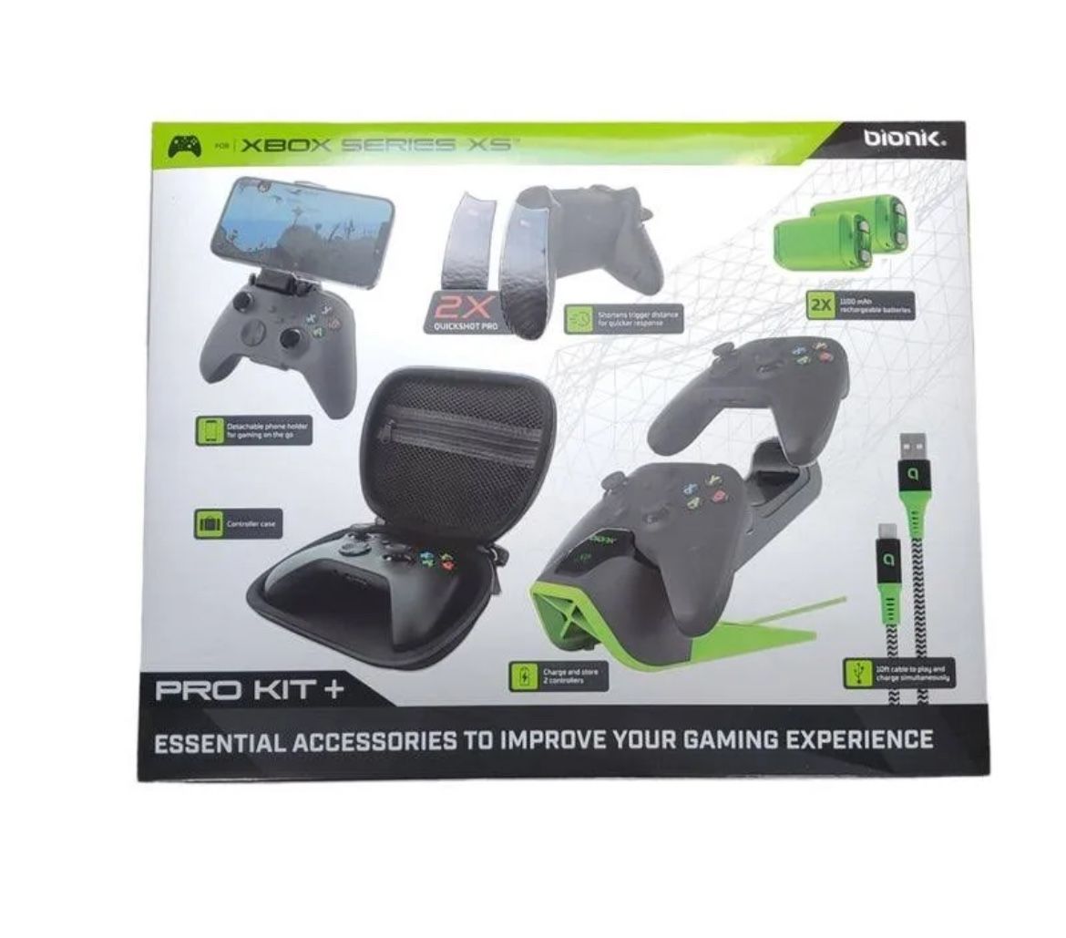 Bionik Xbox Series XS Pro Kit + 2x Quickshot Pro 1100 MAh Batteries ...