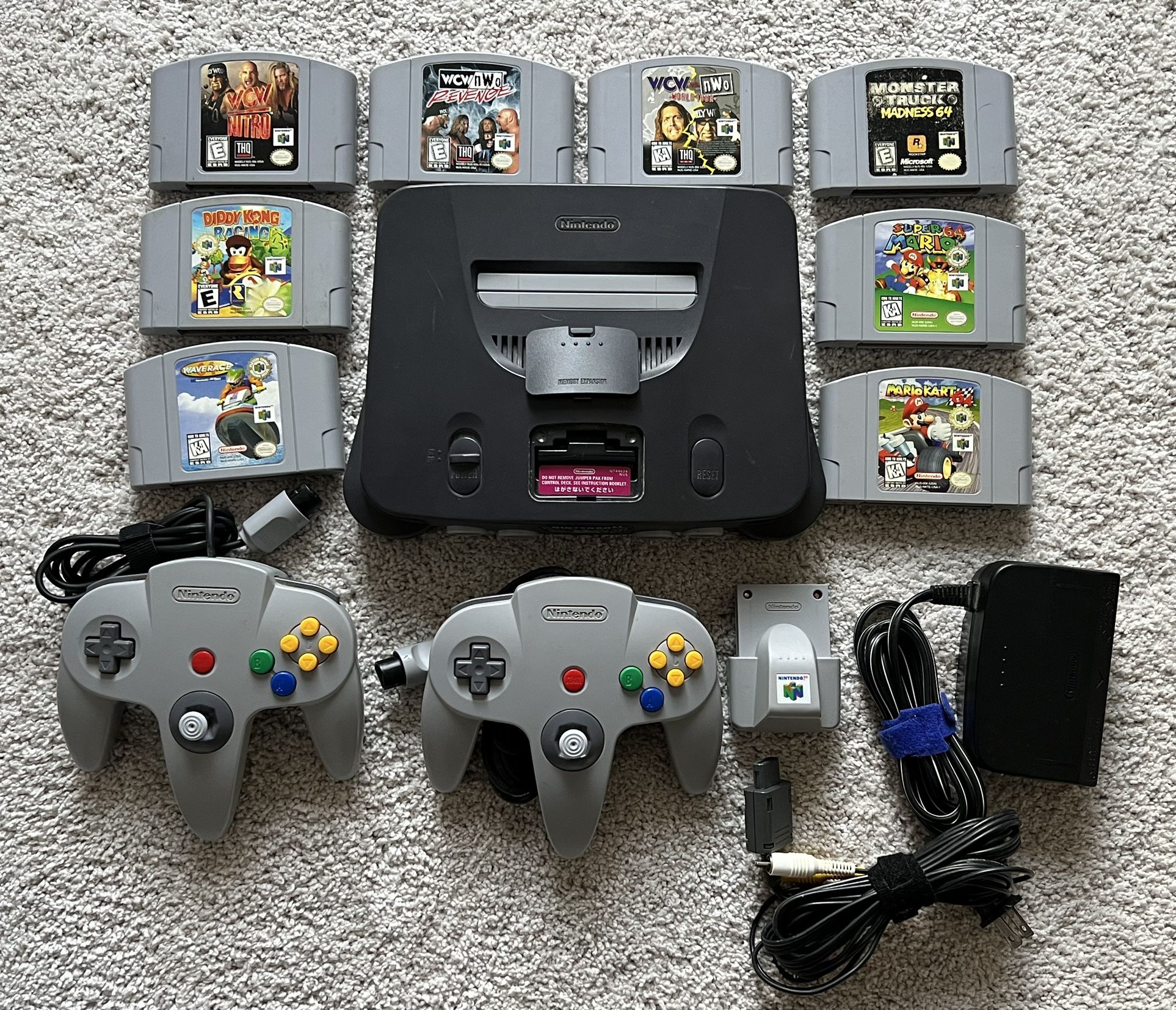 Awesome Nintendo 64 Bundle N64, 8 Games, 2 Controllers for Sale in ...