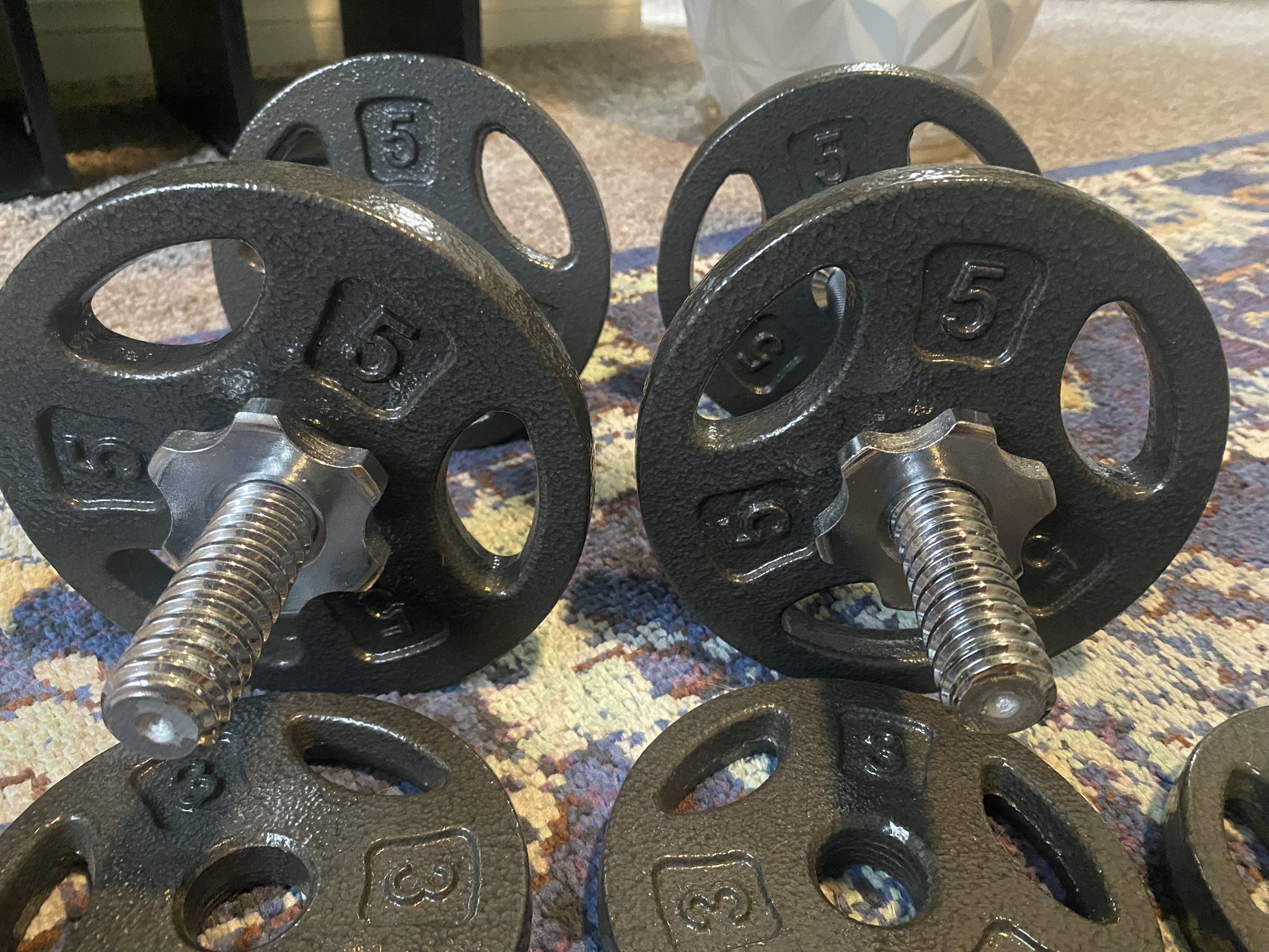Yes4All Old School Adjustable Dumbbell Set with Weight Plates, Star ...