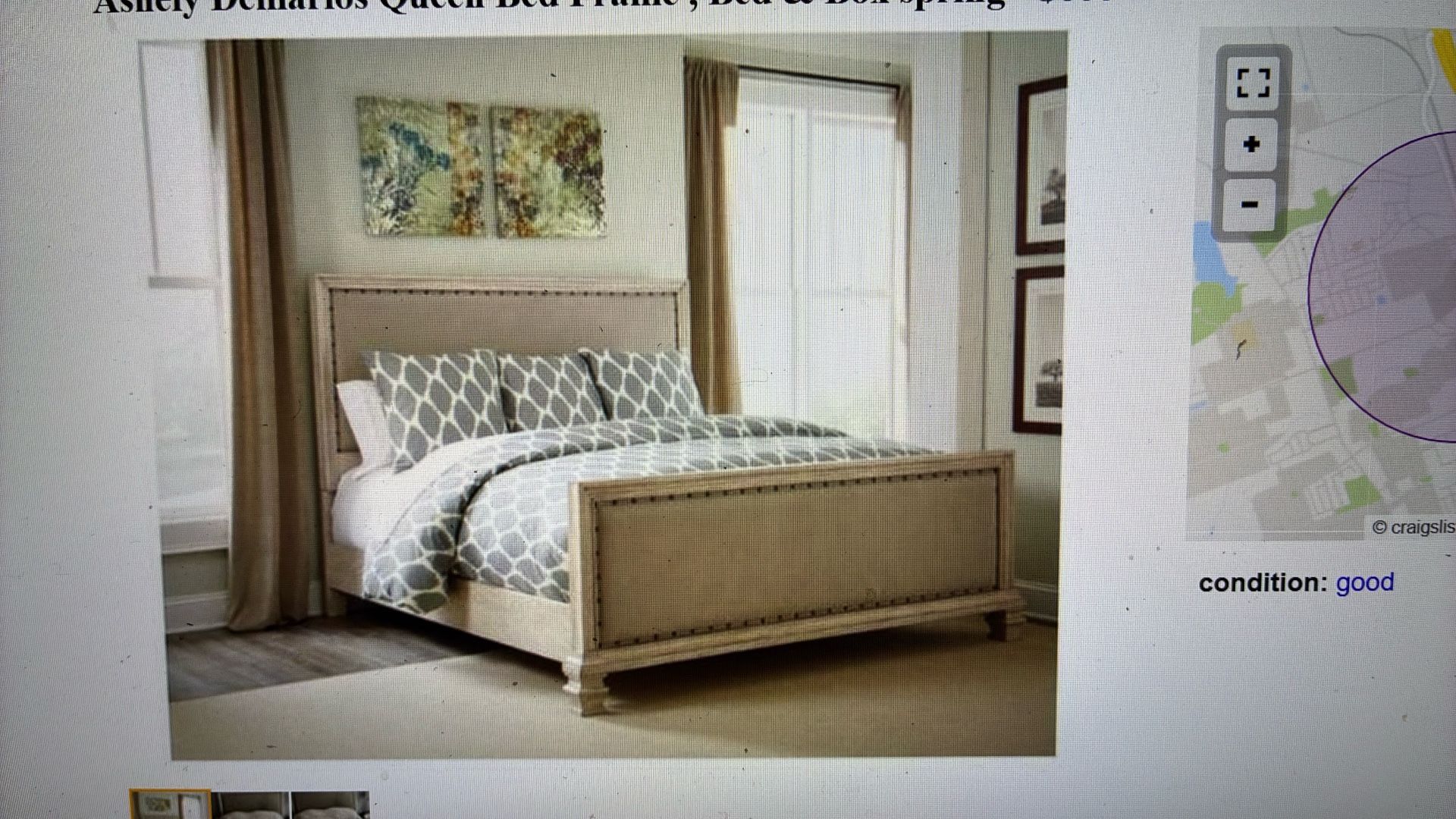 Ashley Demarlo’s Queen Bedframe Mattress Boxspring Discounted for Sale ...
