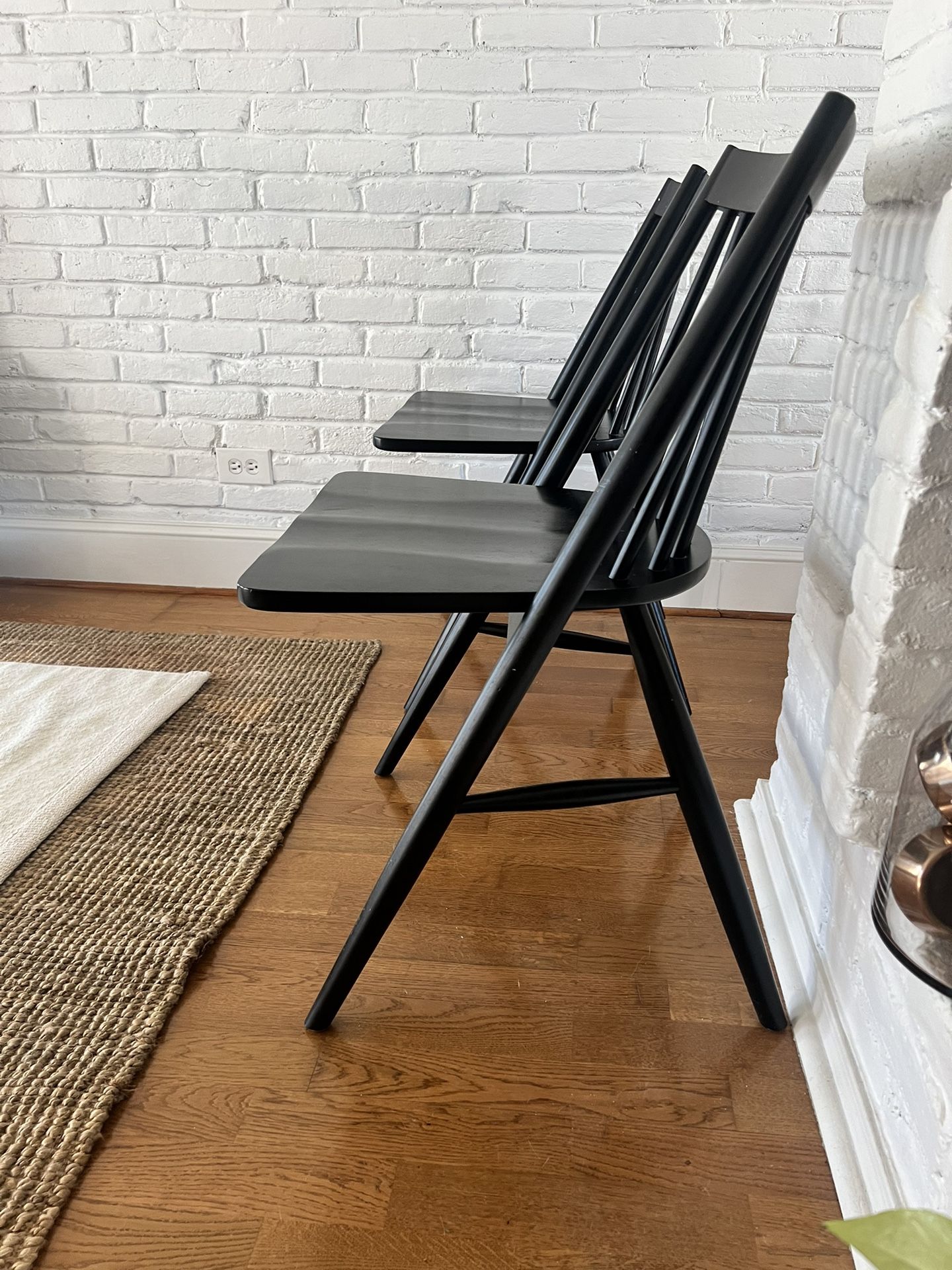 Safavieh Wren 19H Spindle Dining Chair Set of 2 Black Chairs