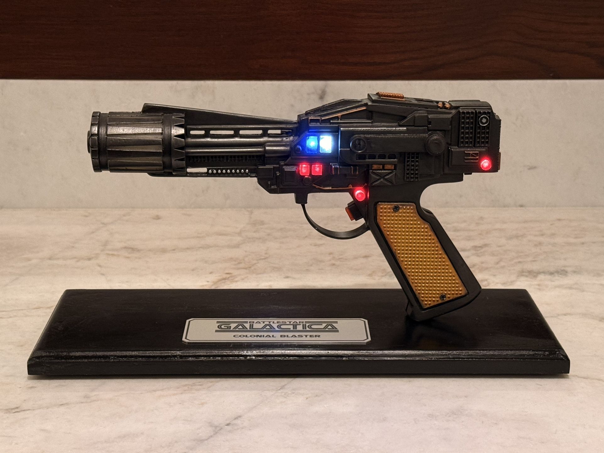Battlestar Galactica Blaster Prop Replica w Lights & Sounds for Sale in ...