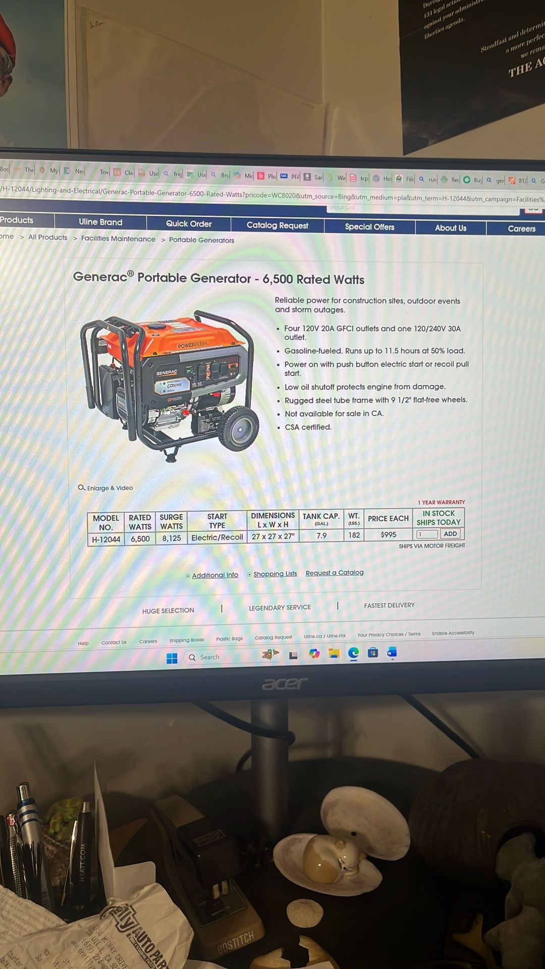 New Generac 6500 Watt Generator for Sale in San Diego, CA - OfferUp