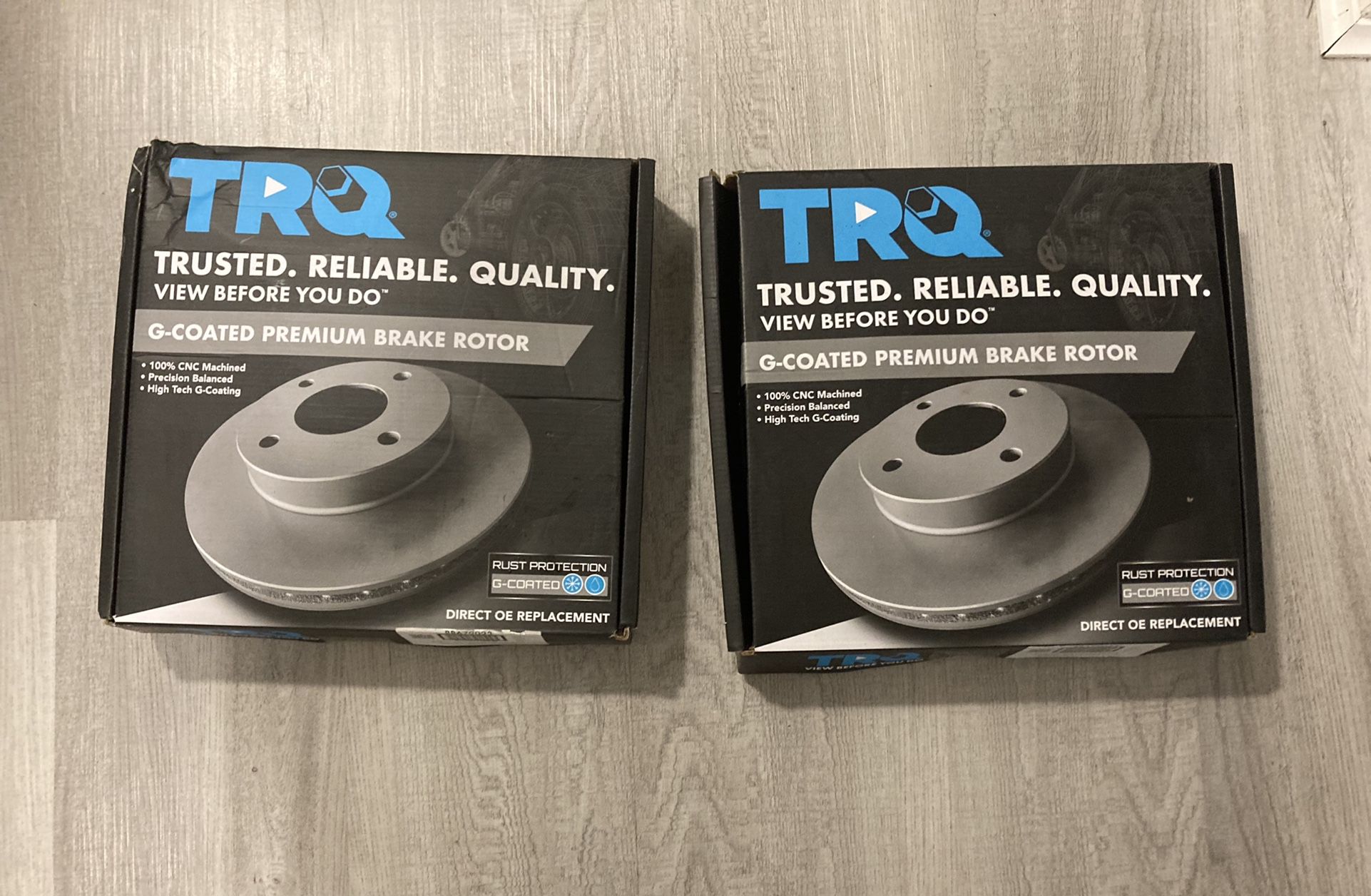 TRQ Rear G-Coated Tire Rotors 2 Piece Set For Chrysler, Dodge, Jeep ...