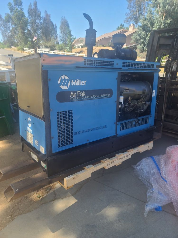 Miller Air Pak 500 amp generator welder with air compressor low hours ...