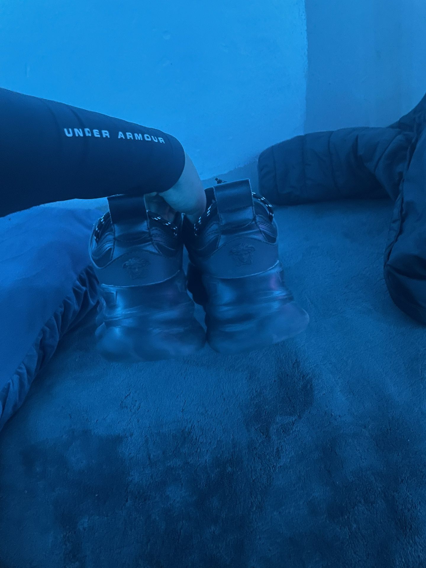 All Black Versace Chain Reaction Size 40(7y)