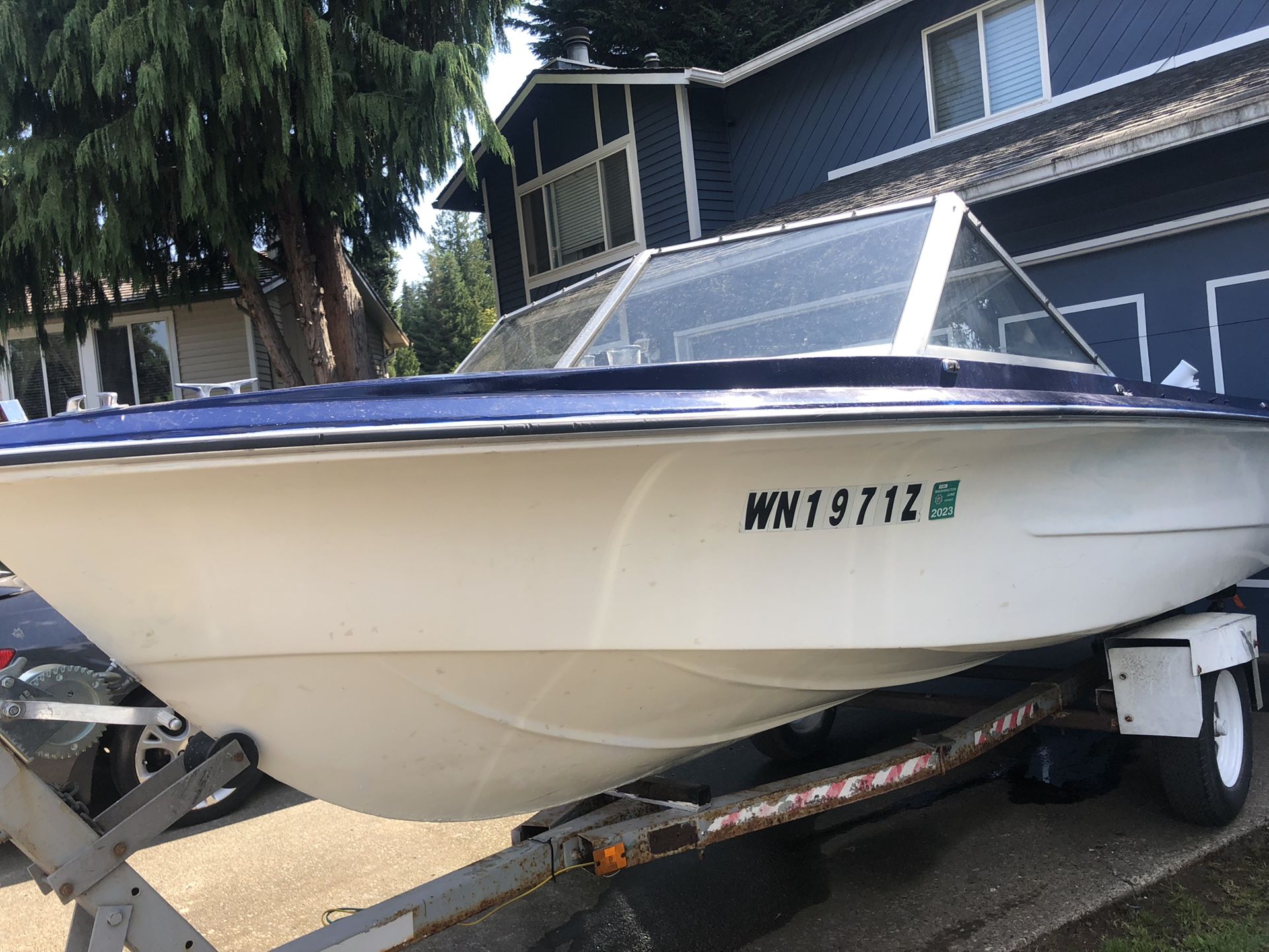 1975 Fiberform Boat With EZ Loader Trailer & 55hp Evinrude Motor for ...