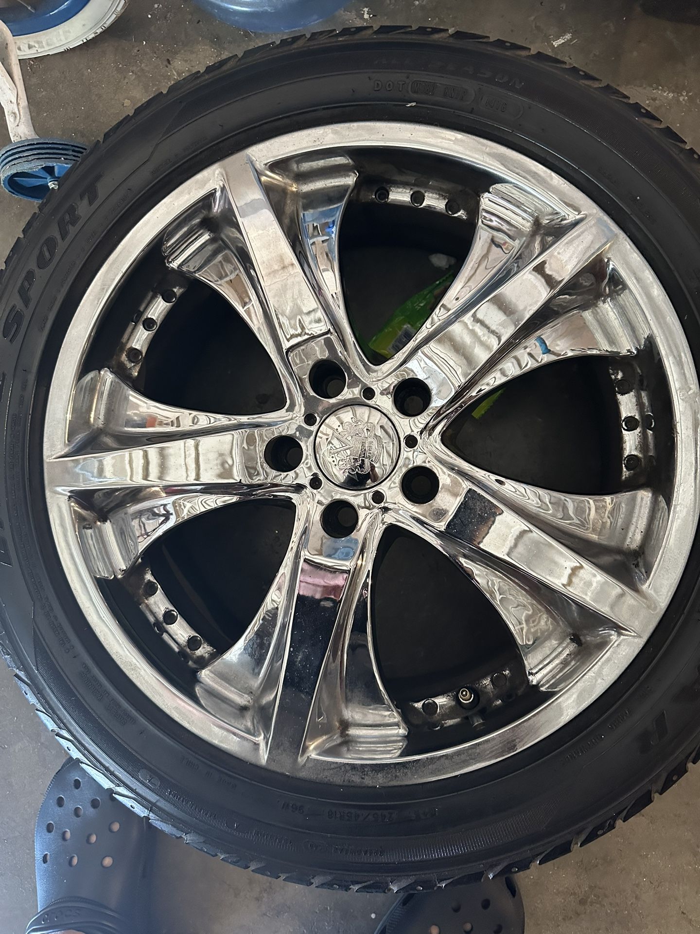 Rims With Tires !! Tires About 30% Thread Bolt Pattern 5x115 Fits Most ...