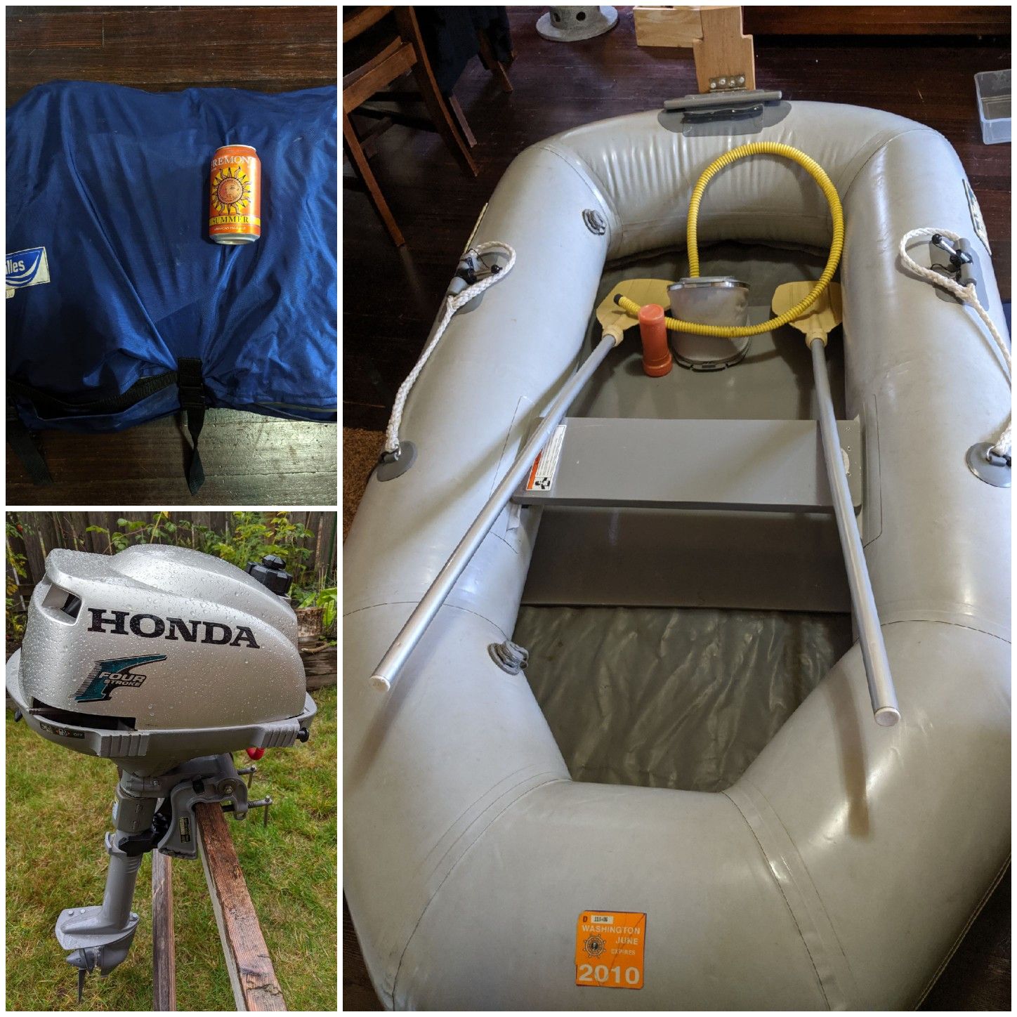 Achilles inflatable boat with Honda outboard motor for Sale in Seattle ...