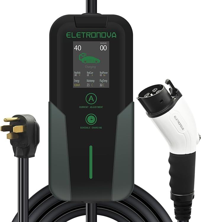 Level 2 EV Charger 40 Amp 220-240V 25ft Portable Electric Vehicle ...