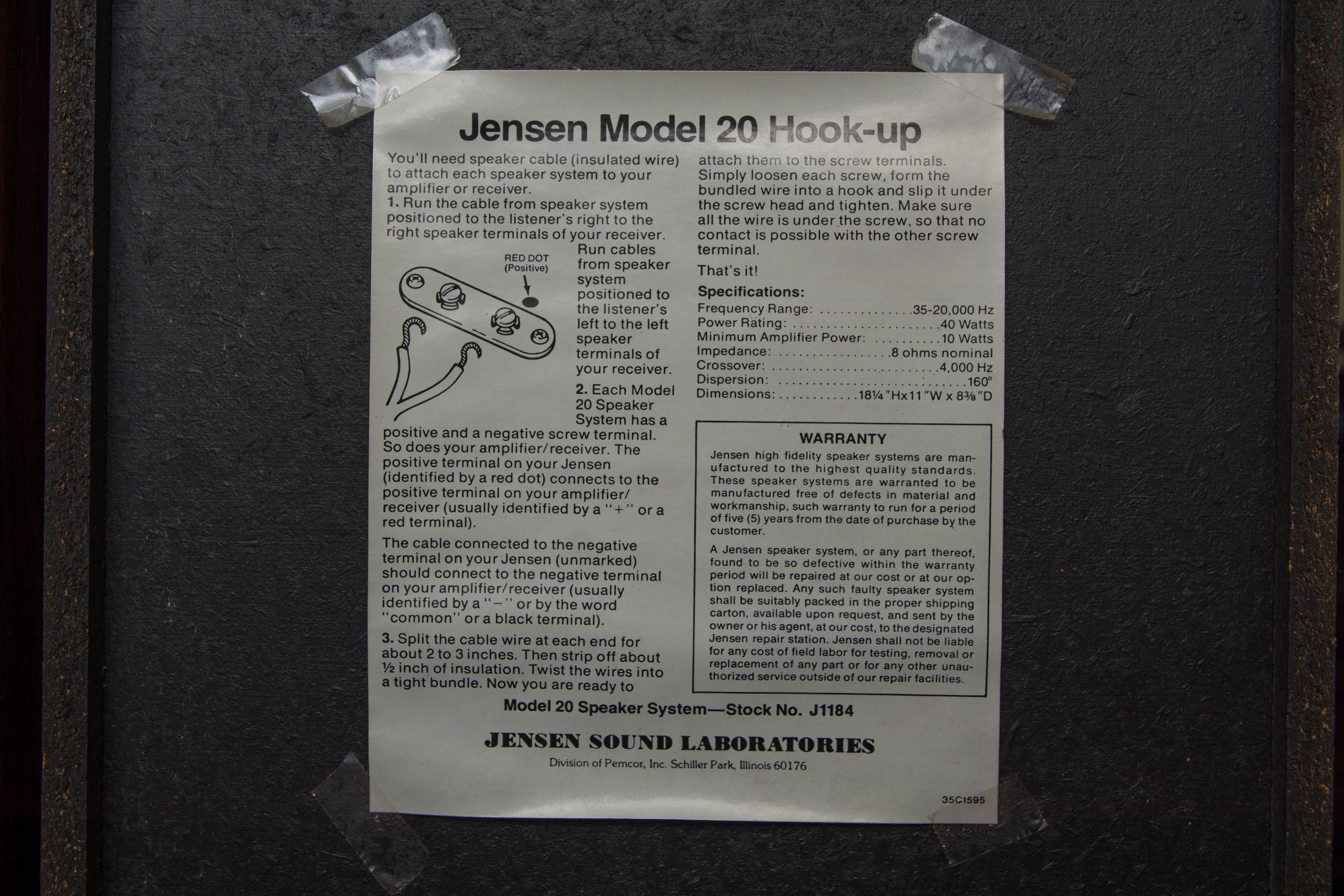 Jensen Model 20 Vintage 70's speakers for Sale in Palatine, IL - OfferUp