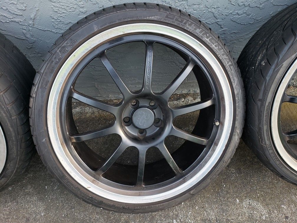 5x NEUSPEED FORGED RS10 RACE WHEELS 19x8.5, 5x100 et 35; 19 lbs. each ...