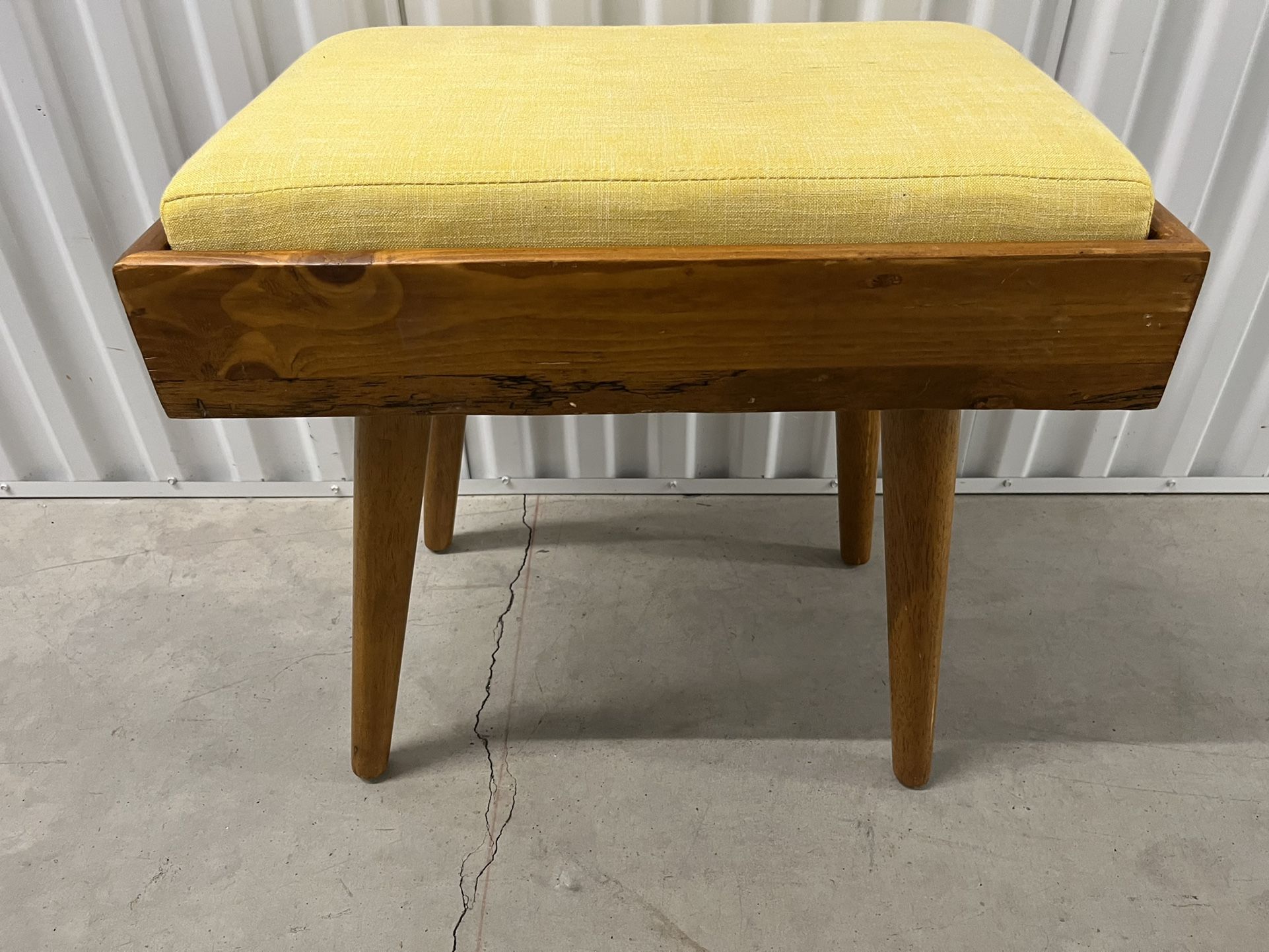 MCM Small Wood Bench/Stool With Original Yellow Cushion for Sale in ...