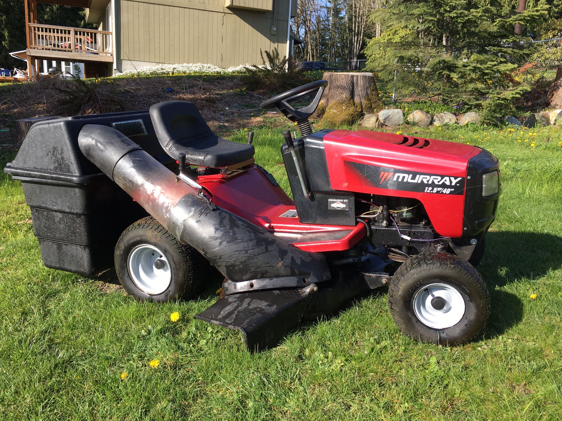 Murray 12hp 42-inch deck, fresh tuneup, new mower belt,Runs good and is ...