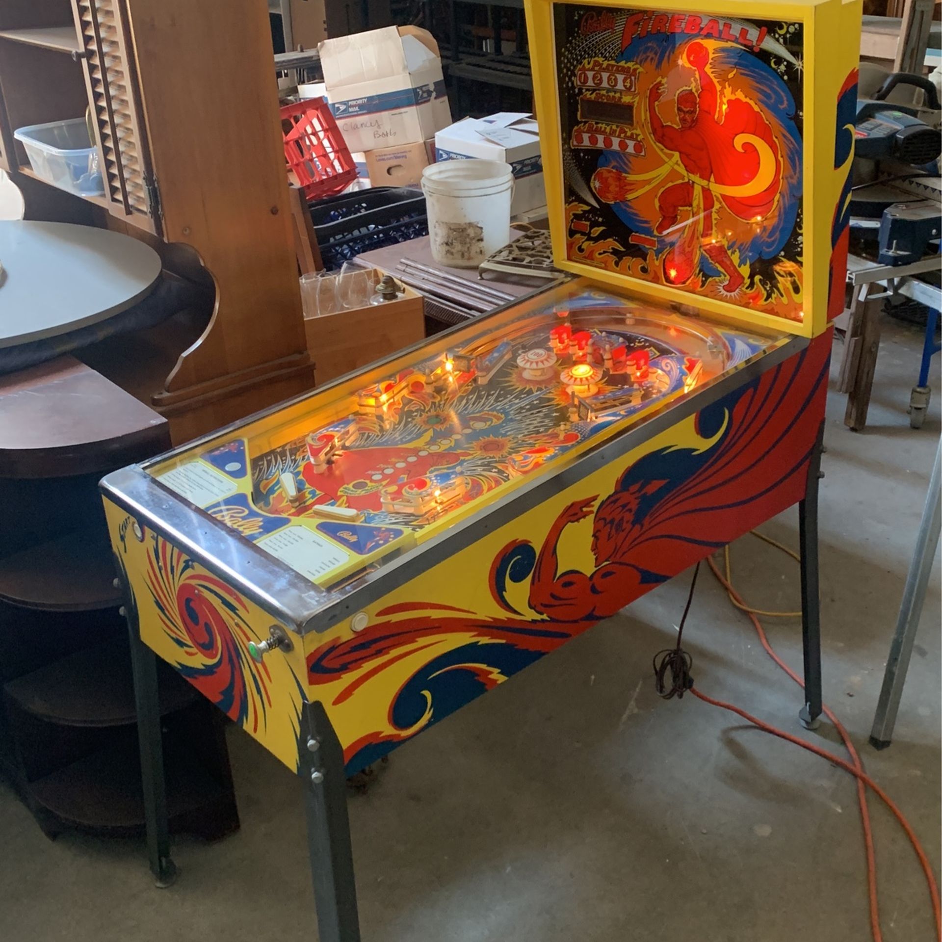 Bally Fireball Pin Ball Machine Model (contact info removed) AS IS #P3 ...