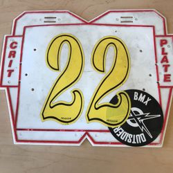 Vintage Bmx Number Plate