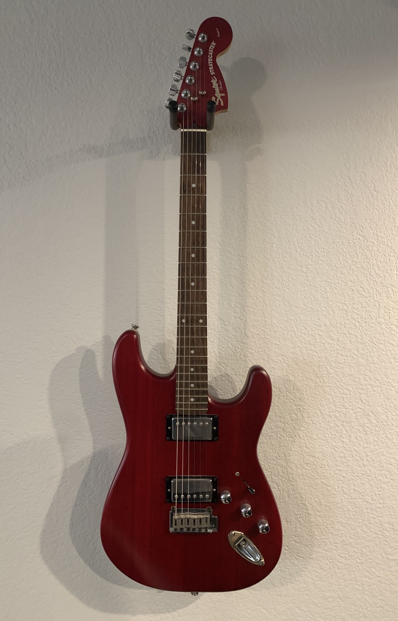 2004 Fender Squier Satin Trans Fat Stratocaster HH for Sale in ...