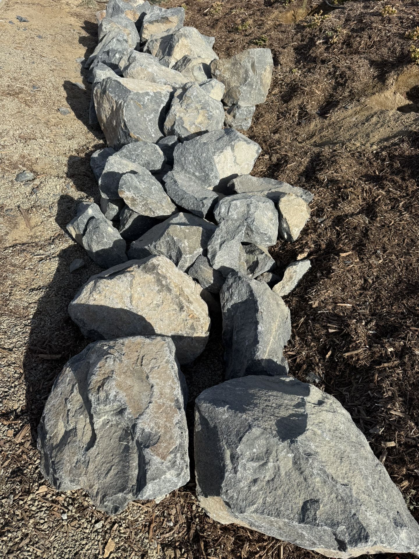 We Will Rock You! About 30 Light-blue color large Basalt Boulders for ...