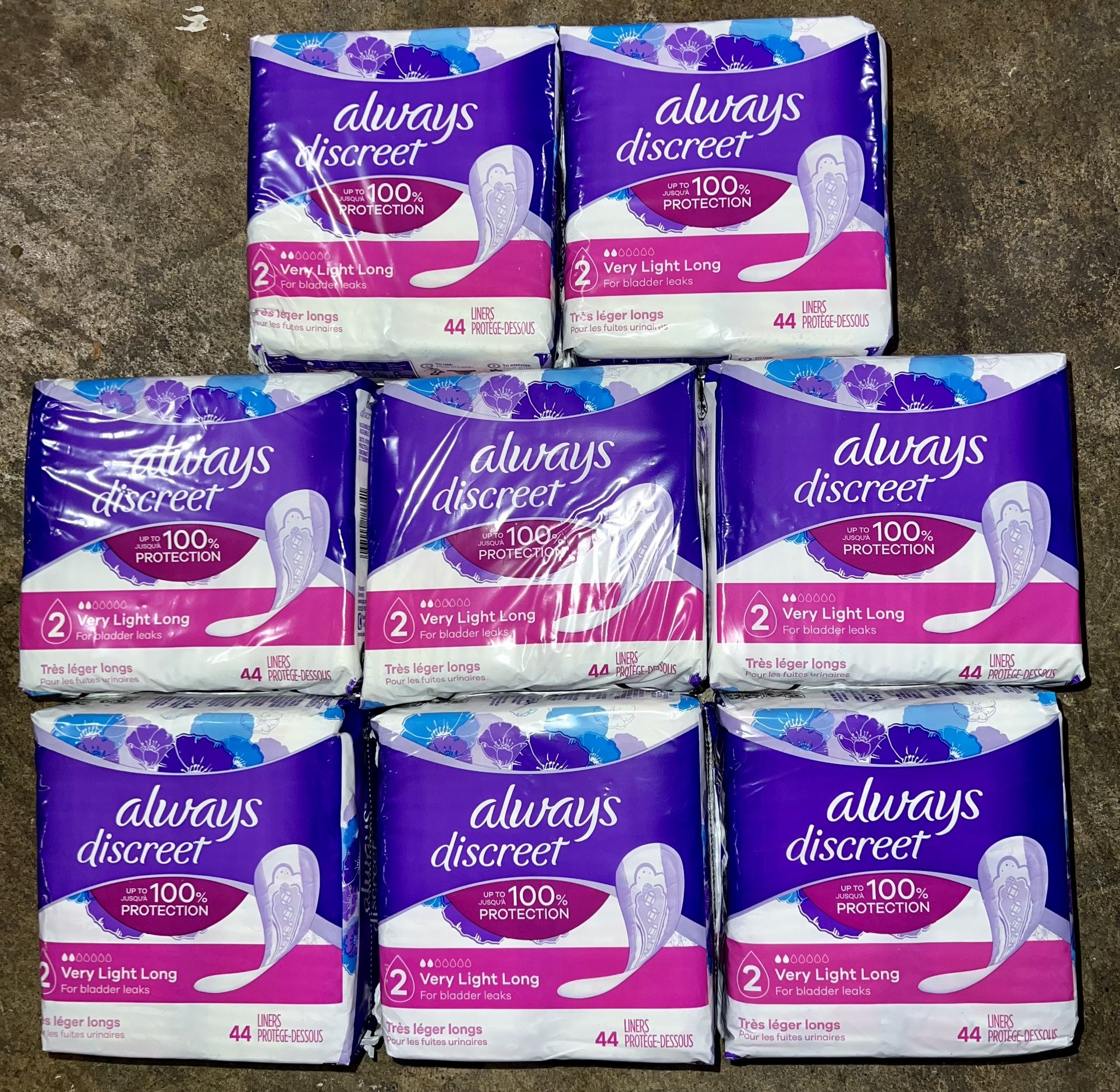 8 Always Discreet Liners Very Light Long (44liners) Size 2 for Sale in ...