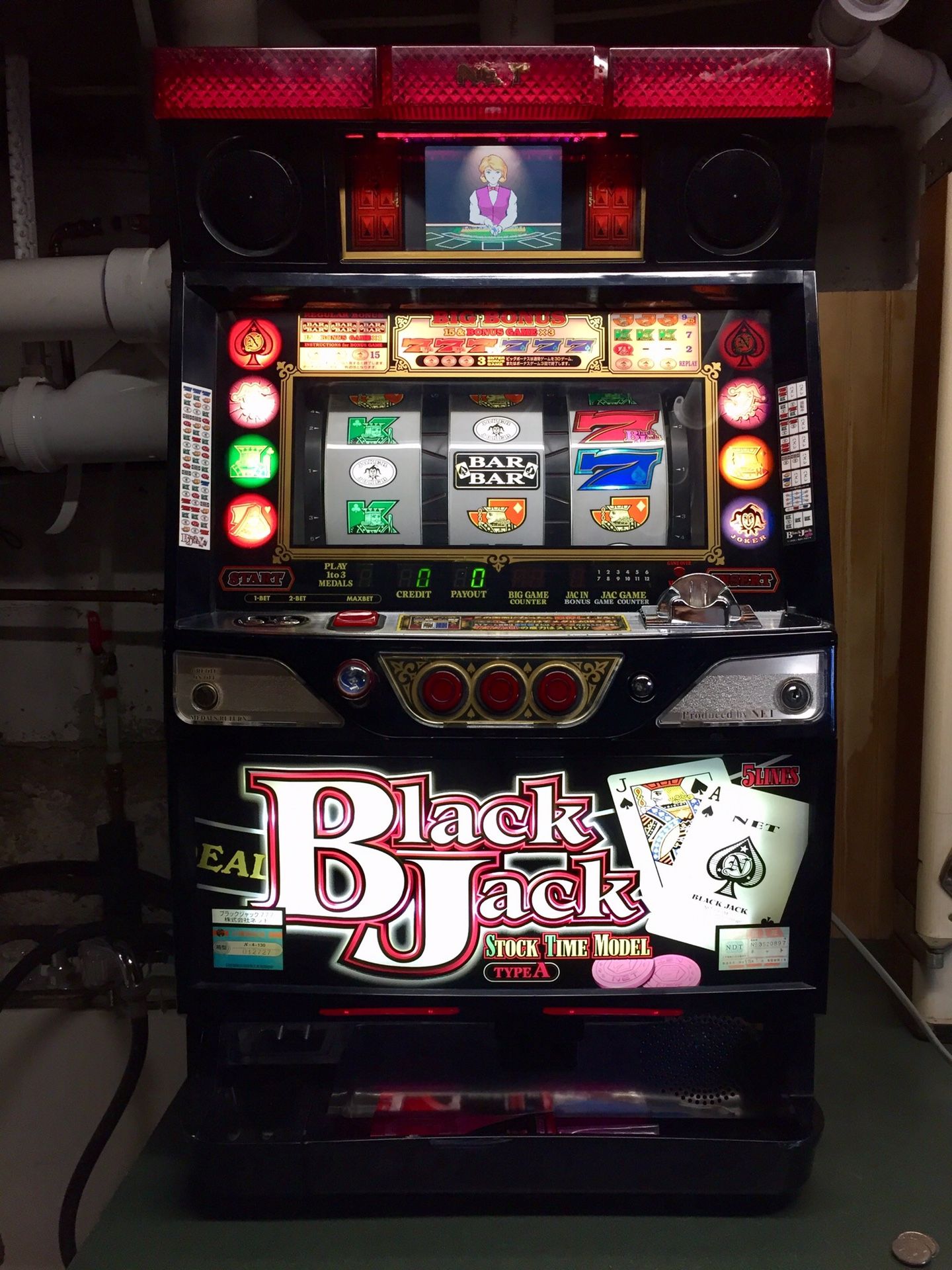 Slot Machine, “Black Jack” Stock Time Model, Type A for Sale in ...