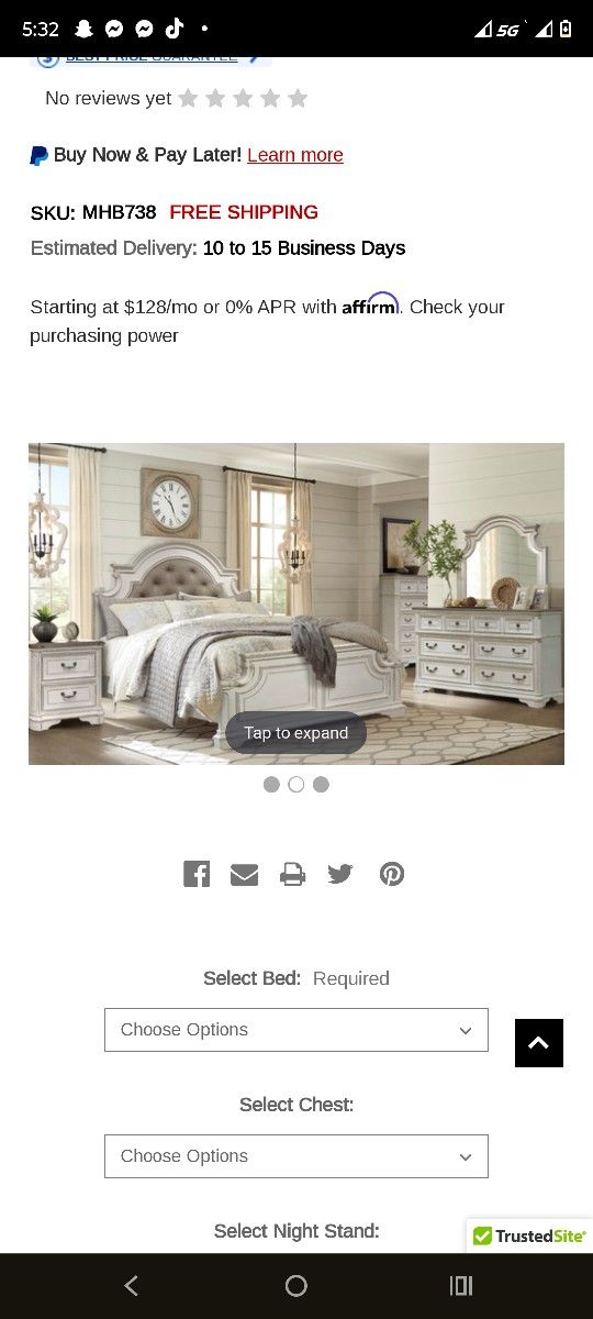 Ashley Furniture Raelyn Queen 7pc for Sale in Punta Gorda, FL - OfferUp