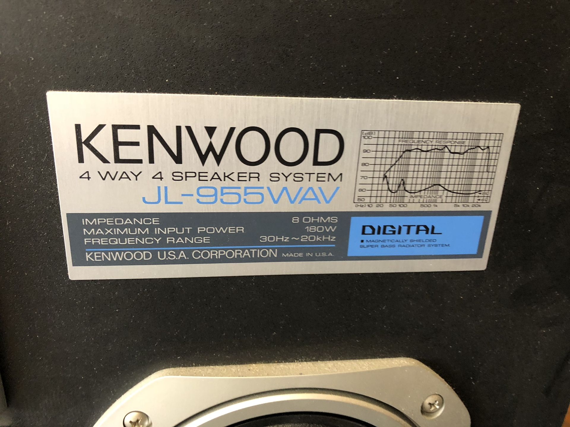 2 Kenwood 4 way stereo speakers JL 955 Wav for Sale in Alta Loma, CA - OfferUp