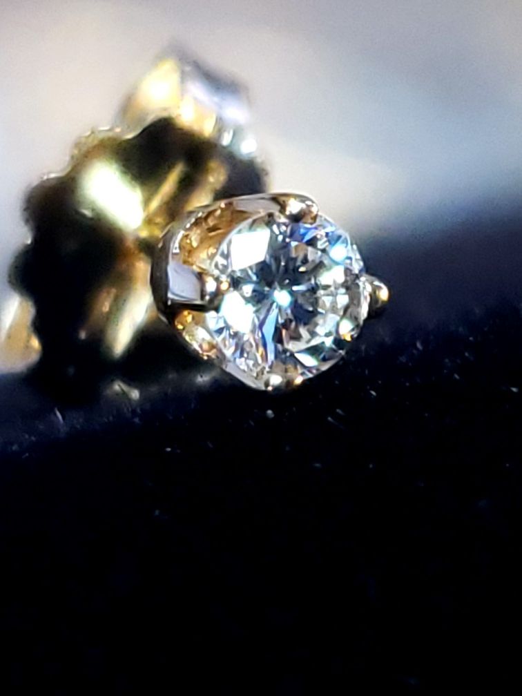 10 Point Diamond Single 14k Post and 14k Tension Back $95.00 for Sale ...