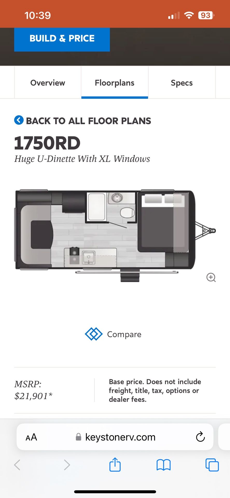 2021 Camper Trailer Keystone Springdale 1750RD for Sale in Canyon ...