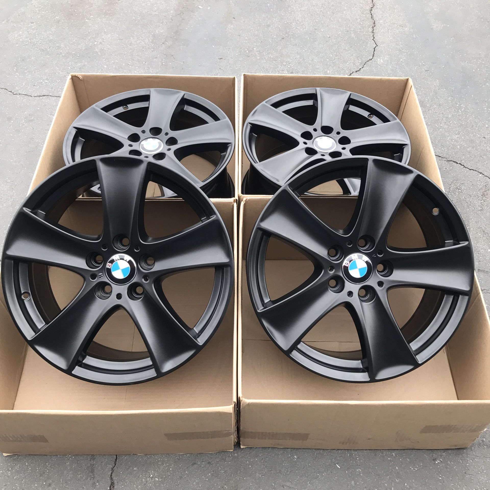 18" oem BMW X5 factory wheels 18 inch semi gloss black rims BMW for ...