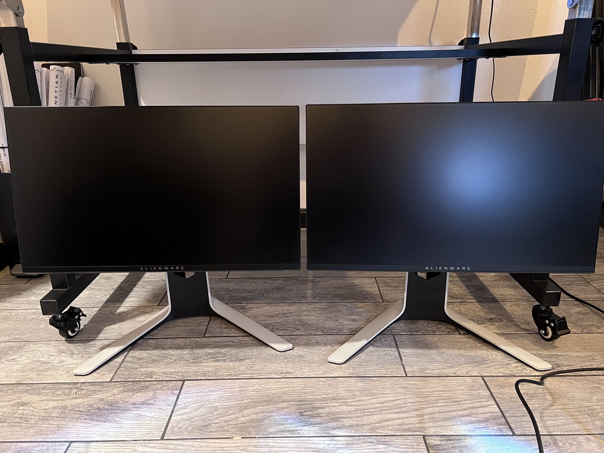 Pair Of Alienware 24.5 Inch Gaming Computer Monitors In Amazing Shape ...