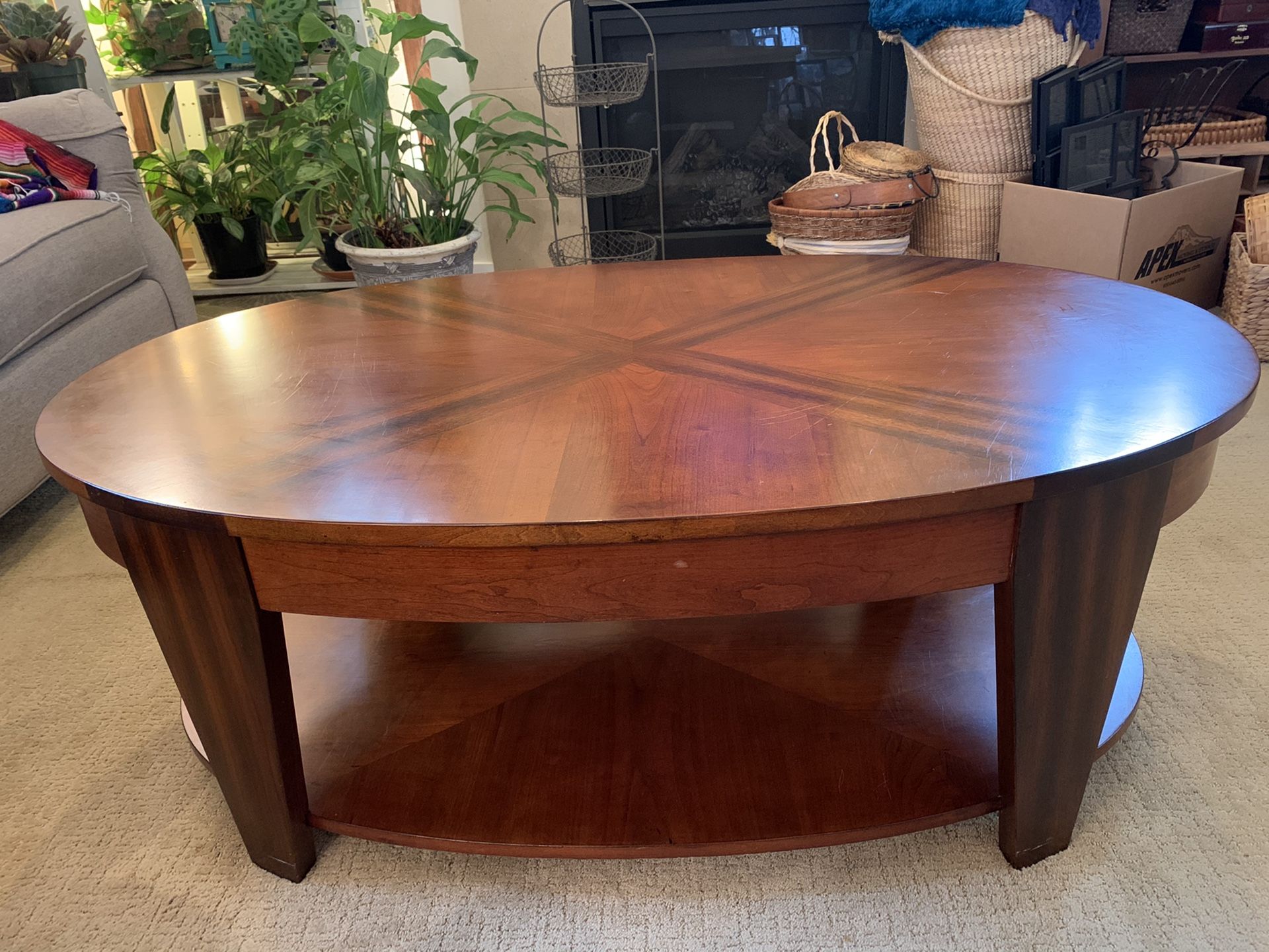 Oval Lift-Top Coffee Table (wood) for Sale in Gig Harbor, WA - OfferUp