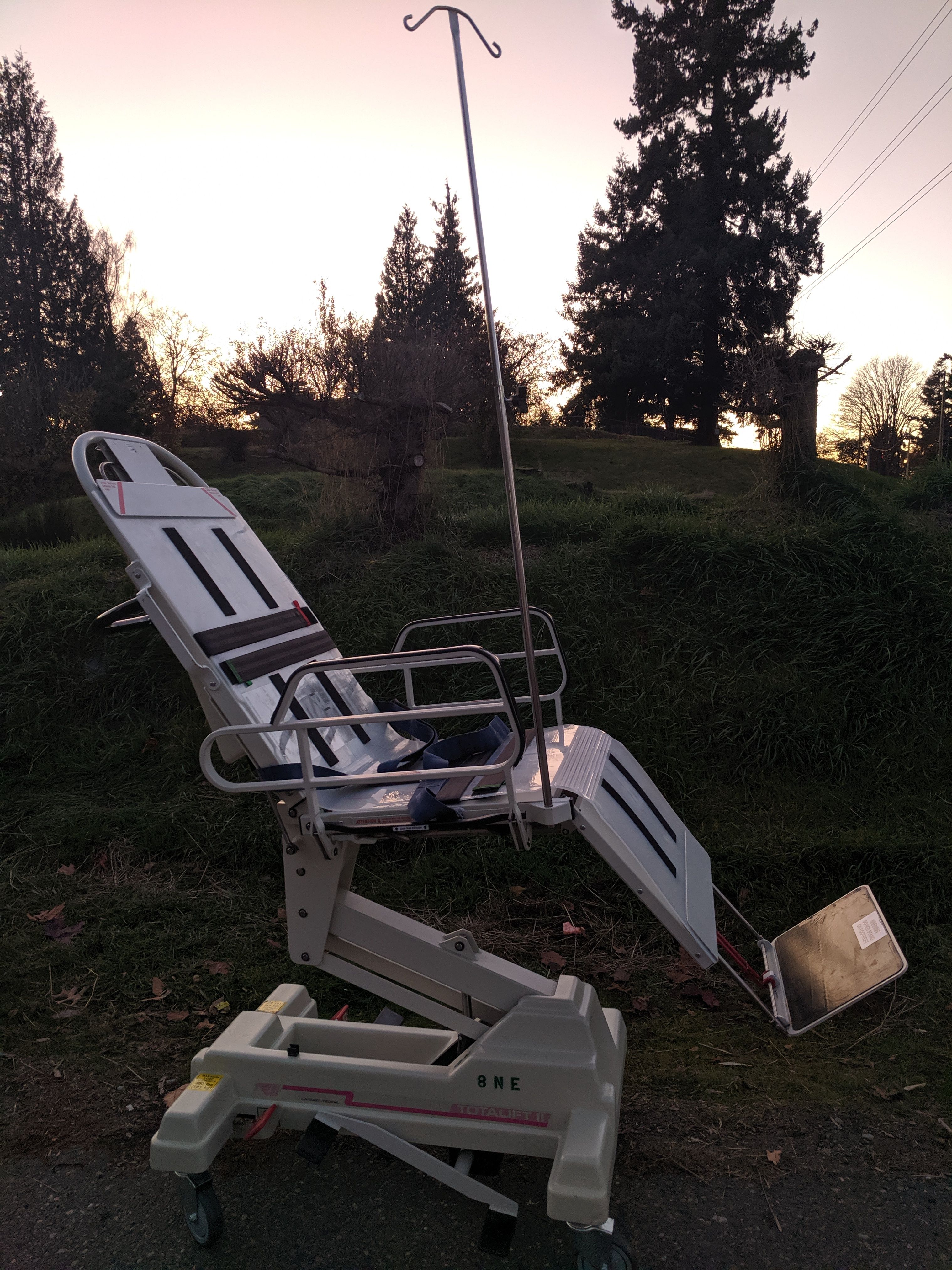 WY East TotalLift II 2 Cardiac Chair patient transfer lift for Bed ...