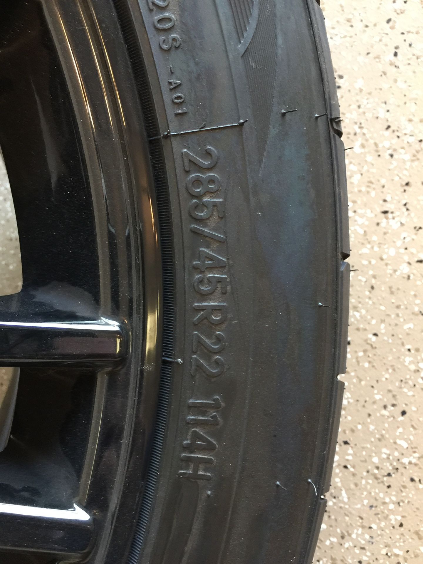 Black Rhino Kruger’s 22” wheels. Tires are Nitto NT420’s; 285/45 R22’s ...